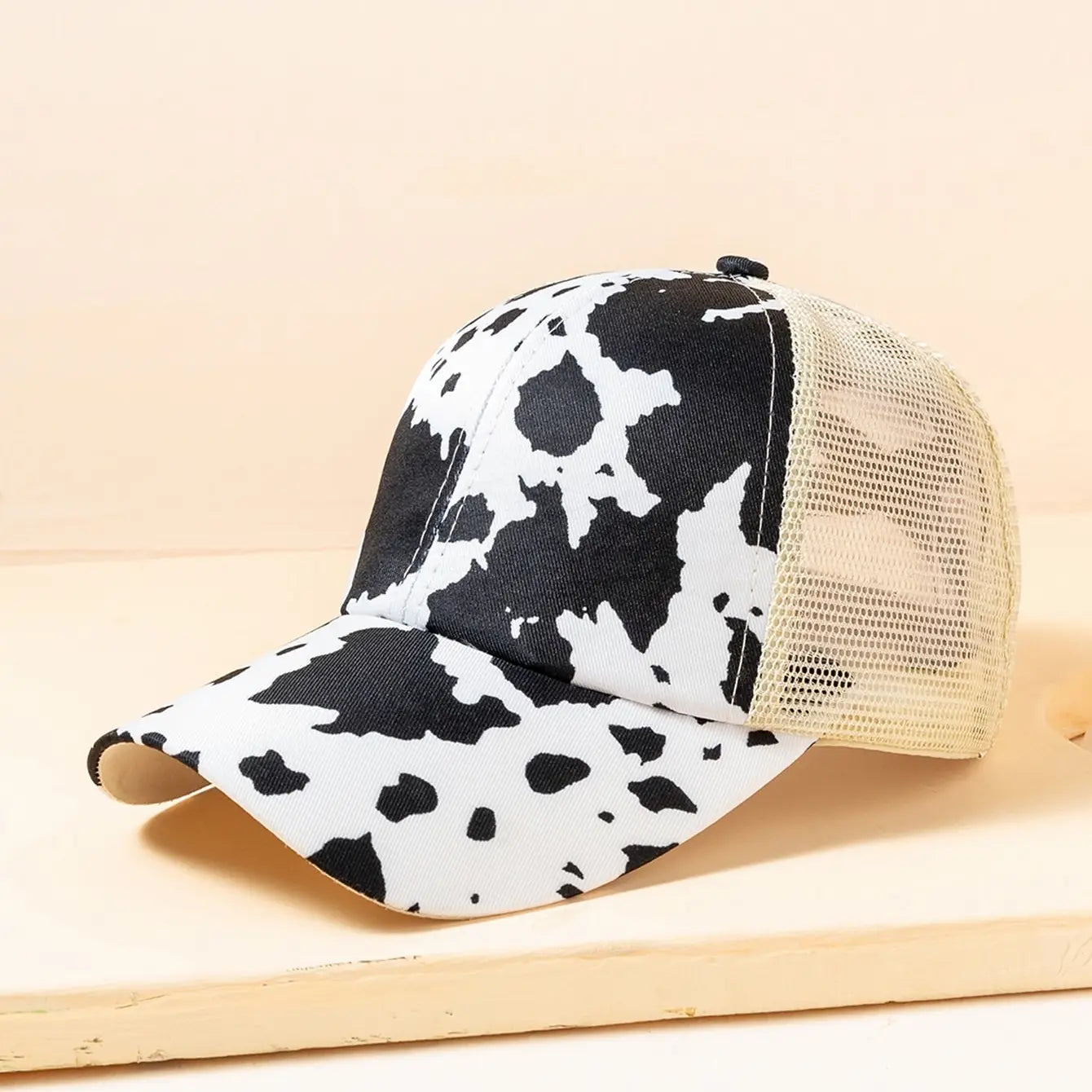 Cow Print Criss Cross Back Hat – Western Heritage